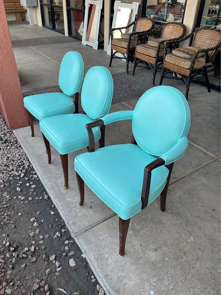 Turquoise Dining Chairs - Set of 4 - Got Legs Furniture & Décor