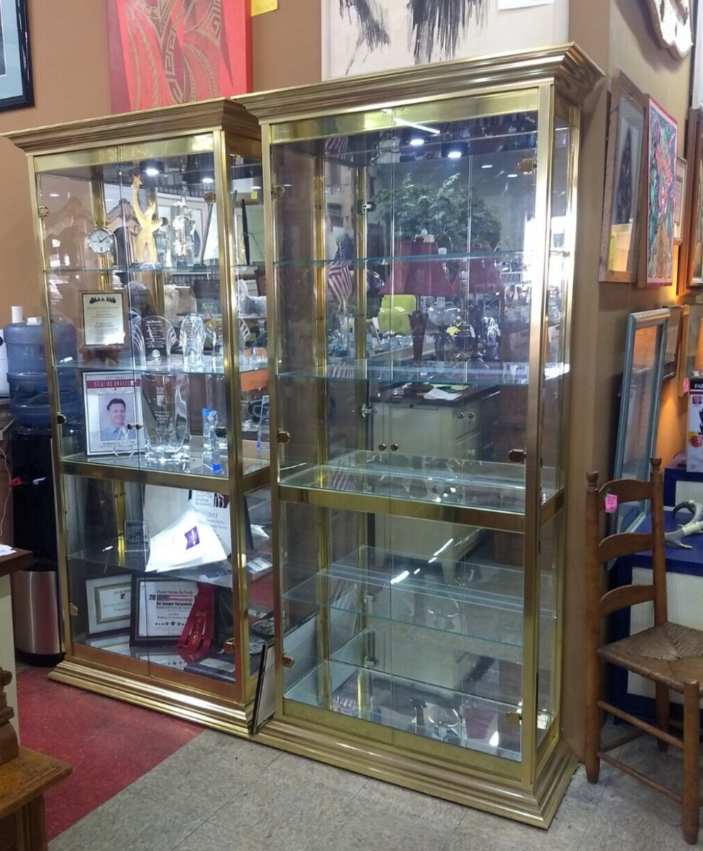 Pair of Large Mastercraft Glass Display Cases - Got Legs Furniture & Décor