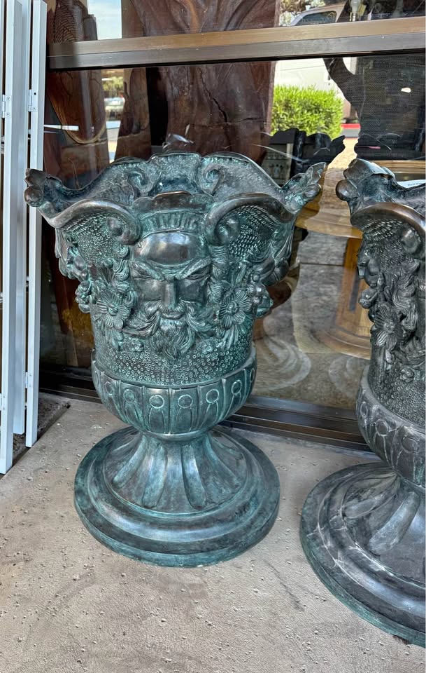 Classical Cast Bronze Planters - 2 available - Got Legs Furniture & Décor
